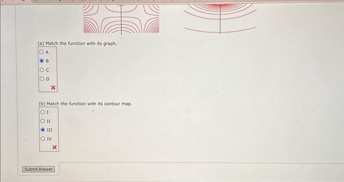 Solved Match the function with its graph and with its | Chegg.com
