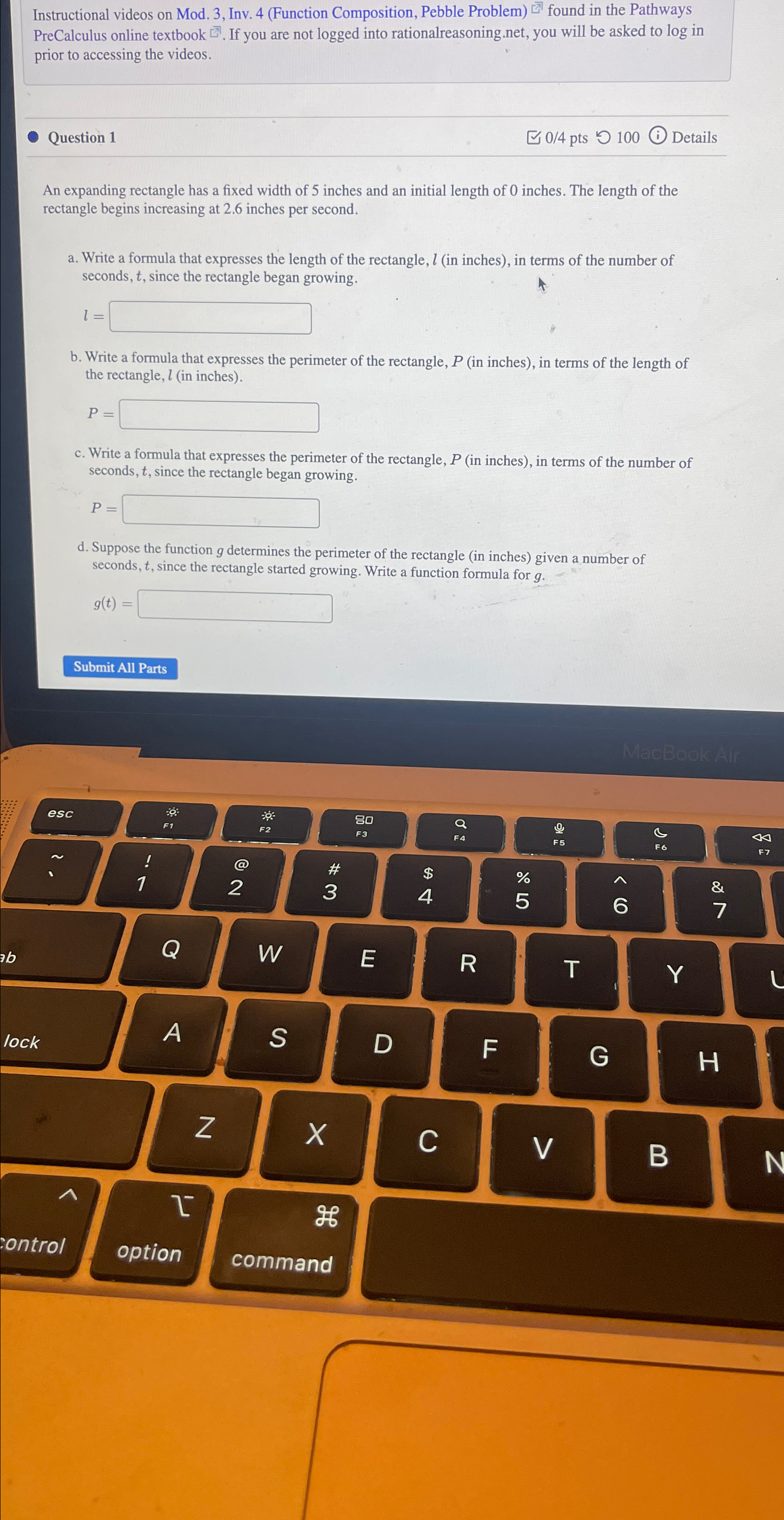 Solved Instructional videos on Mod. 3, Inv. 4 (Function | Chegg.com