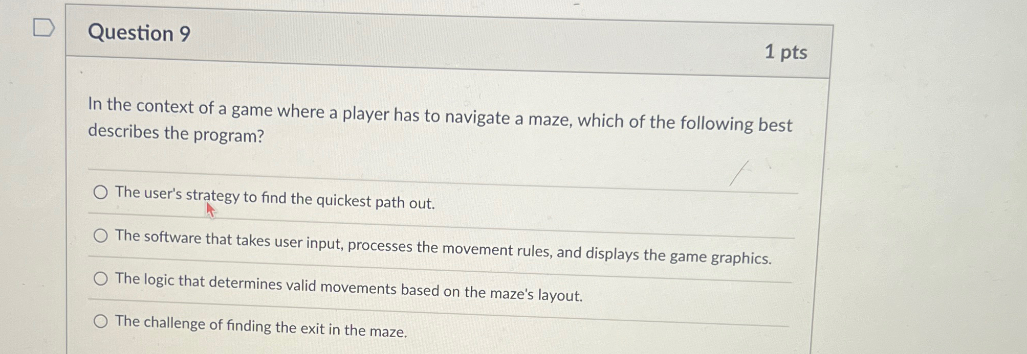Solved Question 91 ﻿ptsIn the context of a game where a | Chegg.com