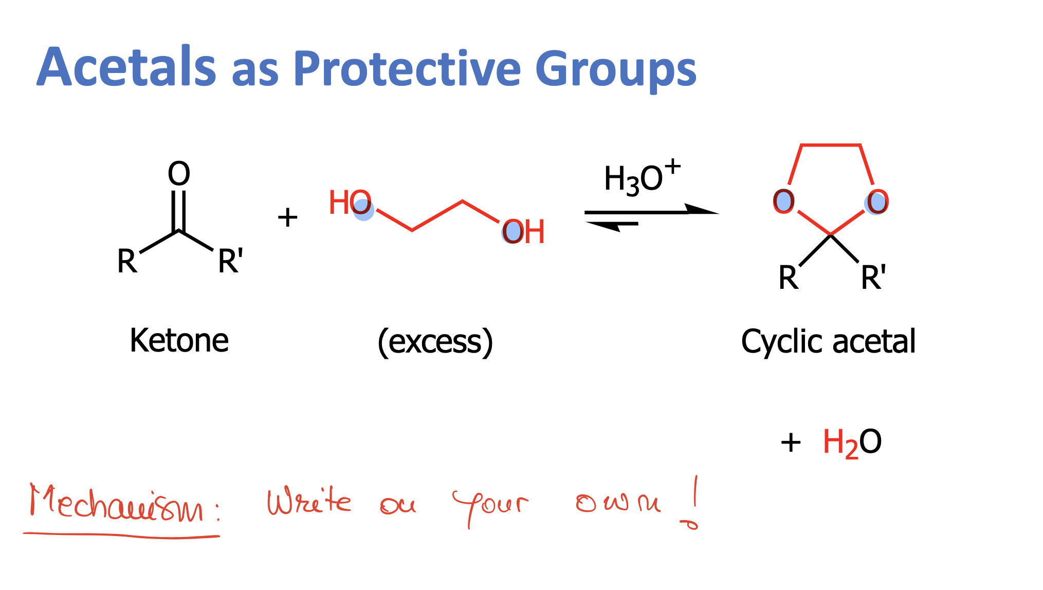 Solved Acetals as Protective GroupsCyclic | Chegg.com