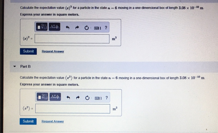 Solved Calculate the expectation value () for a partide in | Chegg.com