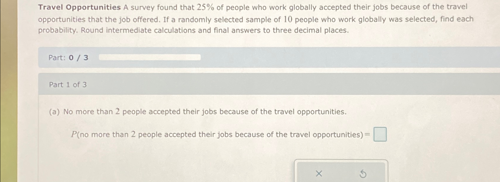 Travel Opportunities A survey found that 25% ﻿of | Chegg.com
