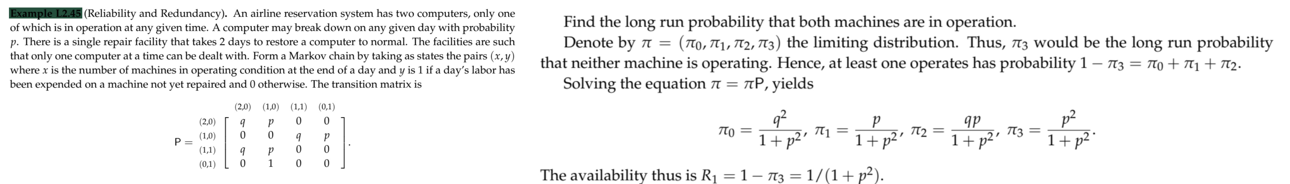 Problem L2.10. ﻿Continuation of Example L2.45 ﻿ In | Chegg.com