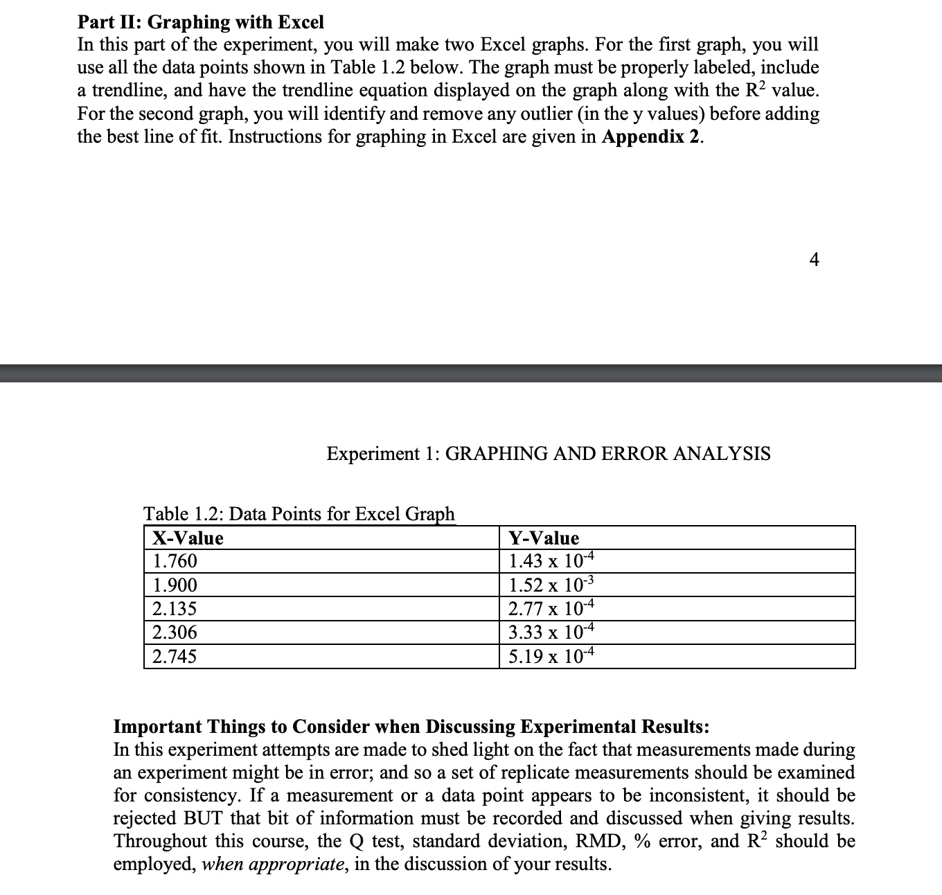 Solved Part II: Graphing with ExcelIn this part of the | Chegg.com