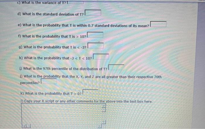 Solved Suppose X,Y, and Z are three independent normal | Chegg.com