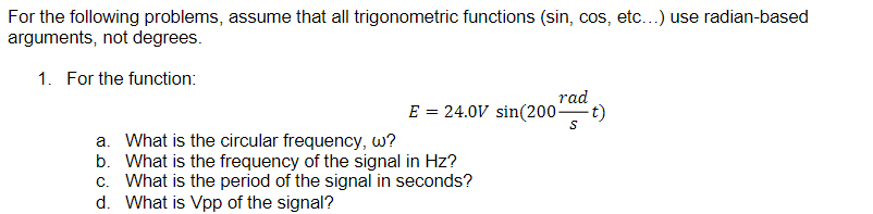 Solved For the following problems, assume that all | Chegg.com