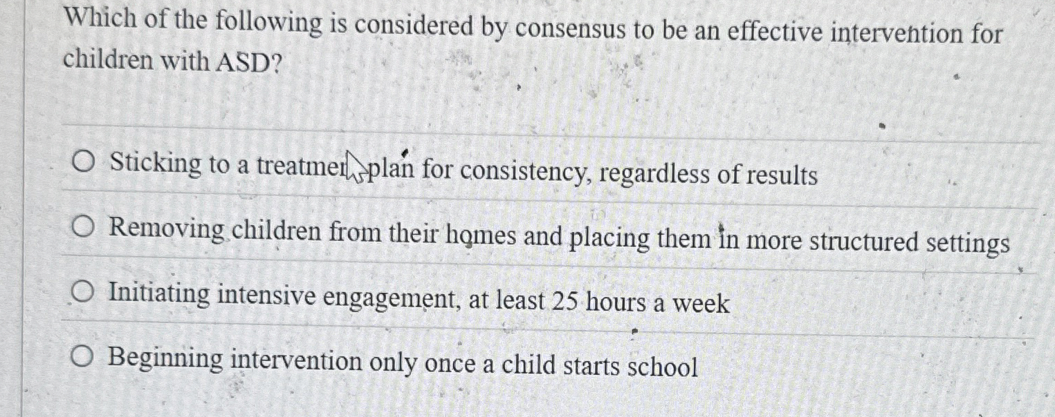 Solved Which of the following is considered by consensus to | Chegg.com
