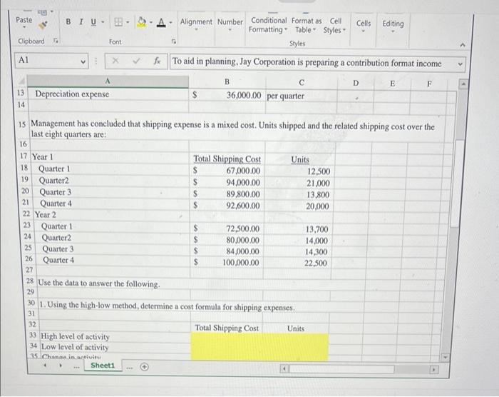 Solved 1. Analyze a mixed cost using a scattergraph plot and | Chegg.com