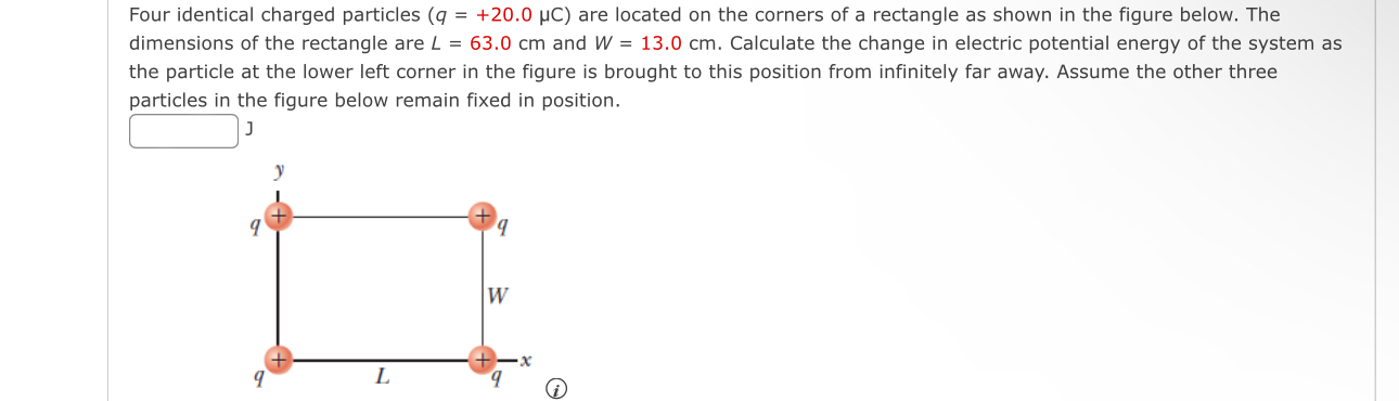 Solved Four identical charged particles | Chegg.com