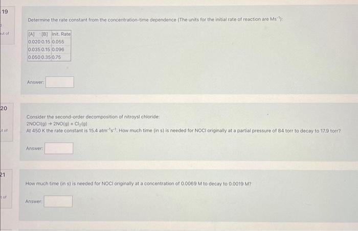 Solved Determine the rate constant from the | Chegg.com