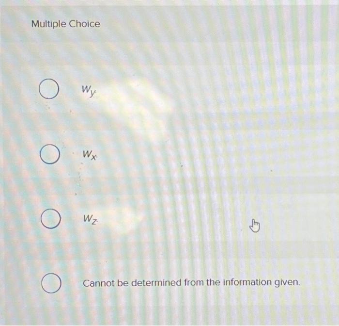 Solved Multiple Choice wy wx wz Cannot be determined from | Chegg.com