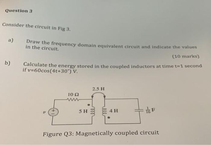 Solved Consider the circuit in Fig 3. a) Draw the frequency | Chegg.com