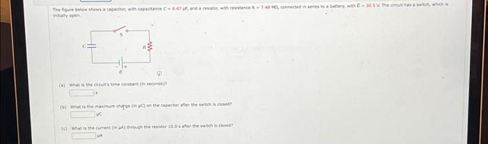 Solved The figure below shows a capacitor, with capacitance | Chegg.com
