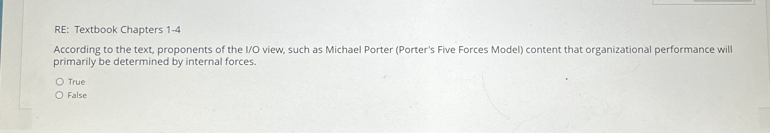 Solved RE: Textbook Chapters 1-4According to the text, | Chegg.com