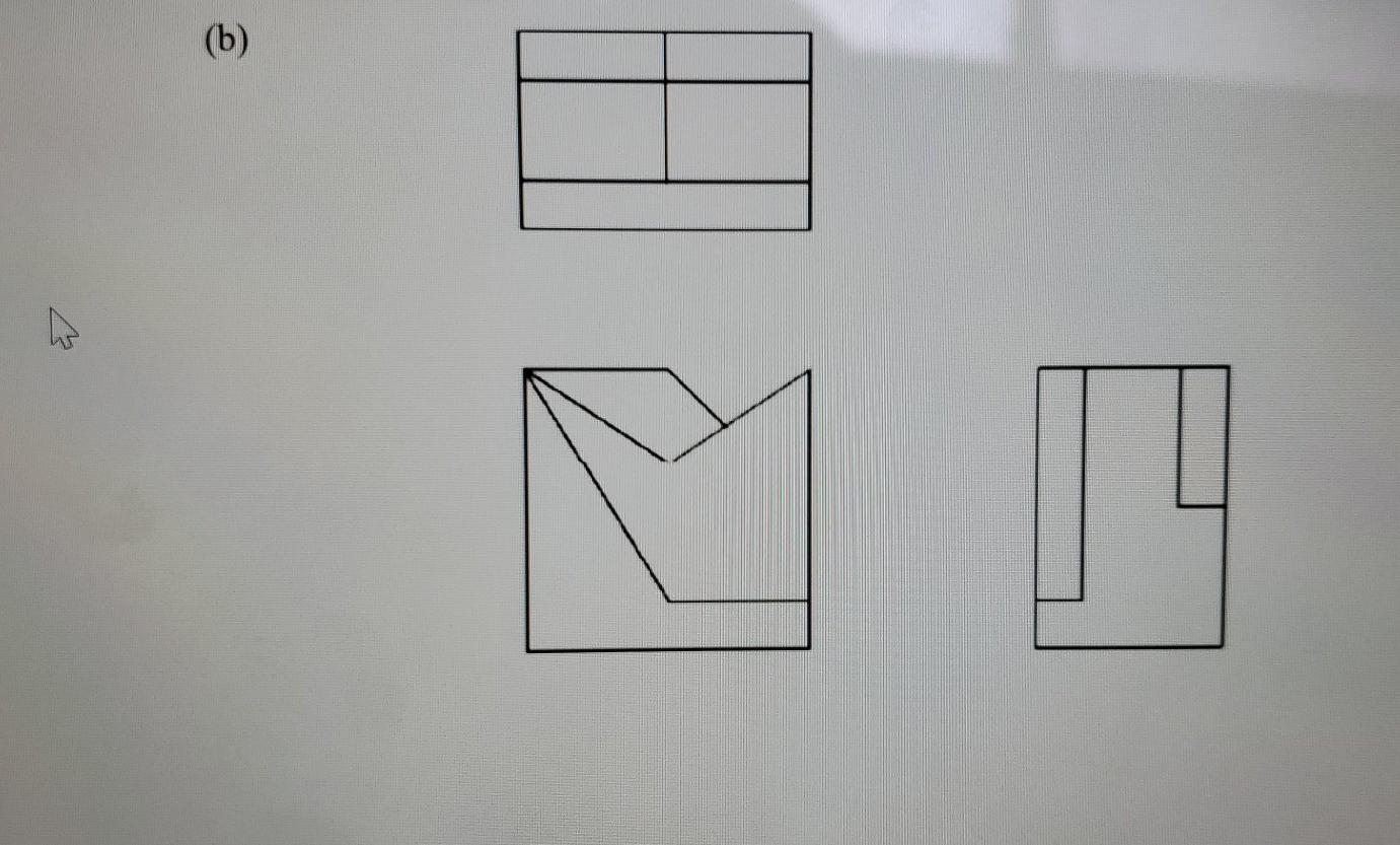 Solved In the following Multiview drawings, find the missing | Chegg.com