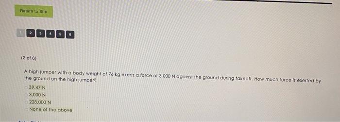 Solved A high jumper with a body weight of 76 kg exerts a | Chegg.com