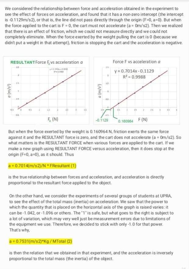 Solved We considered the relationship between force and | Chegg.com