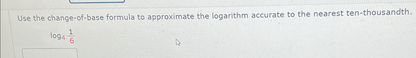 Solved Use the change-of-base formula to approximate the | Chegg.com