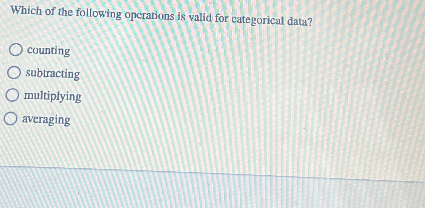 Solved Which of the following operations is valid for | Chegg.com