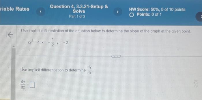 Solved Use implicit differentiation of the equation below to | Chegg.com