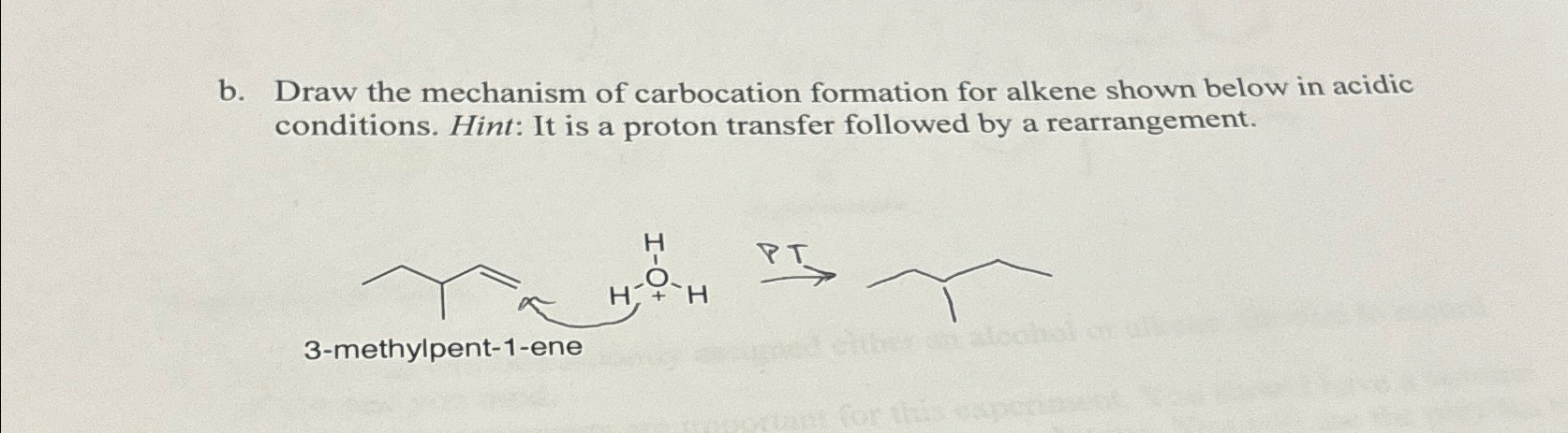Solved b. ﻿Draw the mechanism of carbocation formation for | Chegg.com