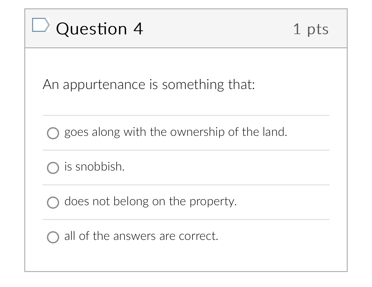 Solved Question 41 ﻿ptsAn appurtenance is something | Chegg.com