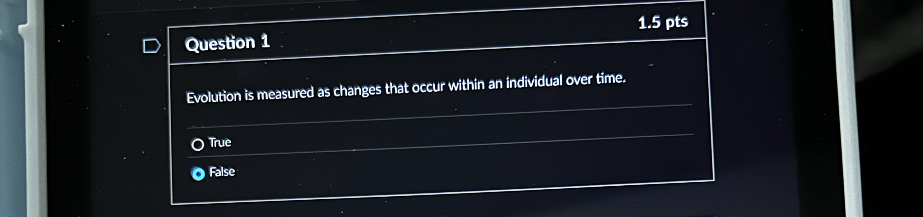 Solved Question 1Evolution is measured as changes that occur | Chegg.com
