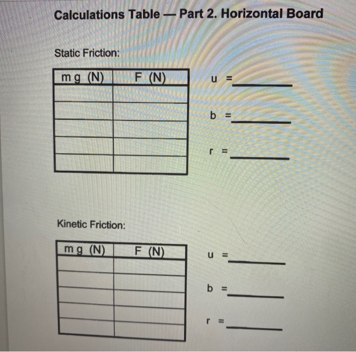 LABORATORY REPORT Data Table Part 1: Inclined Plane | Chegg.com