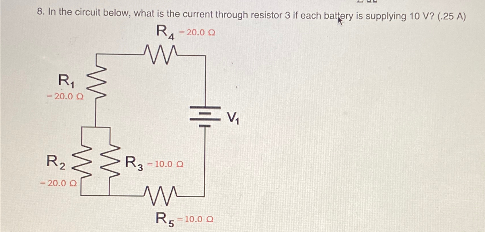 Solved In the circuit below, what is the current through | Chegg.com
