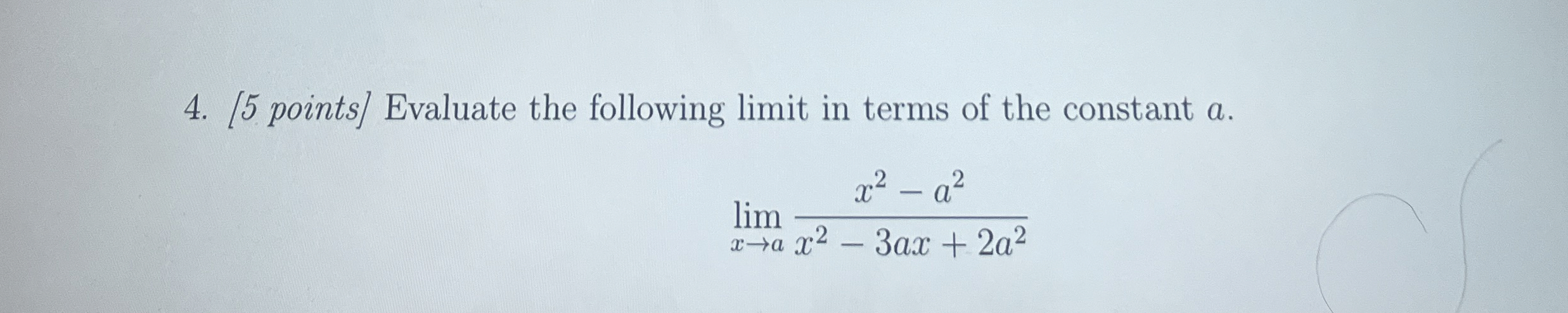 Solved (5 ﻿points] ﻿Evaluate the following limit in terms of | Chegg.com