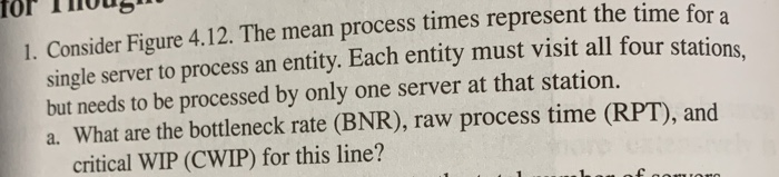 Solved 1. Consider Figure 4.12. The mean process times | Chegg.com