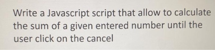 Solved Write a Javascript script that allow to calculate the | Chegg.com