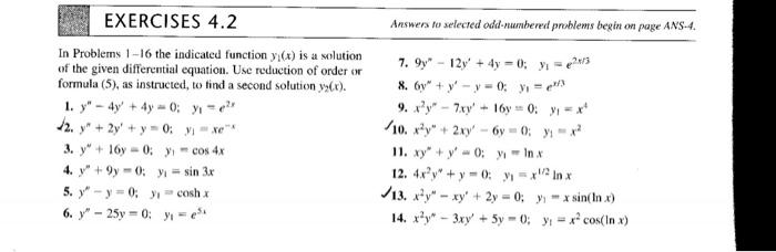 Solved EXERCISES 4.2 Answers to selected odd-numbered | Chegg.com