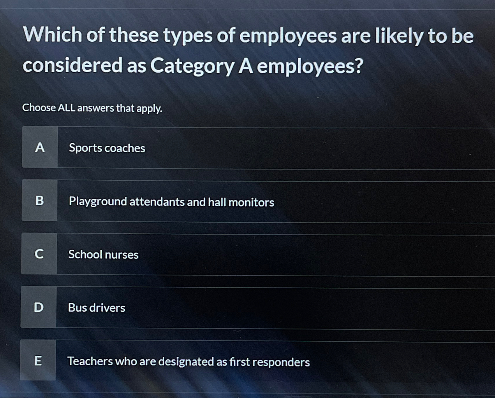 Solved Which of these types of employees are likely to be | Chegg.com