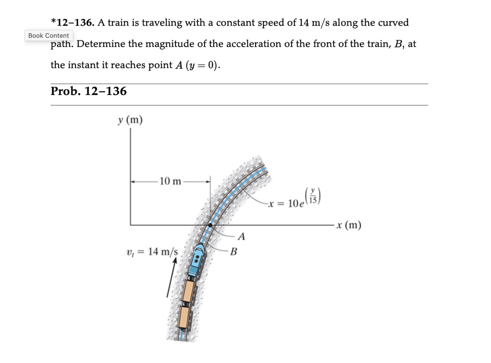Solved *12-136. ﻿A train is traveling with a constant speed | Chegg.com