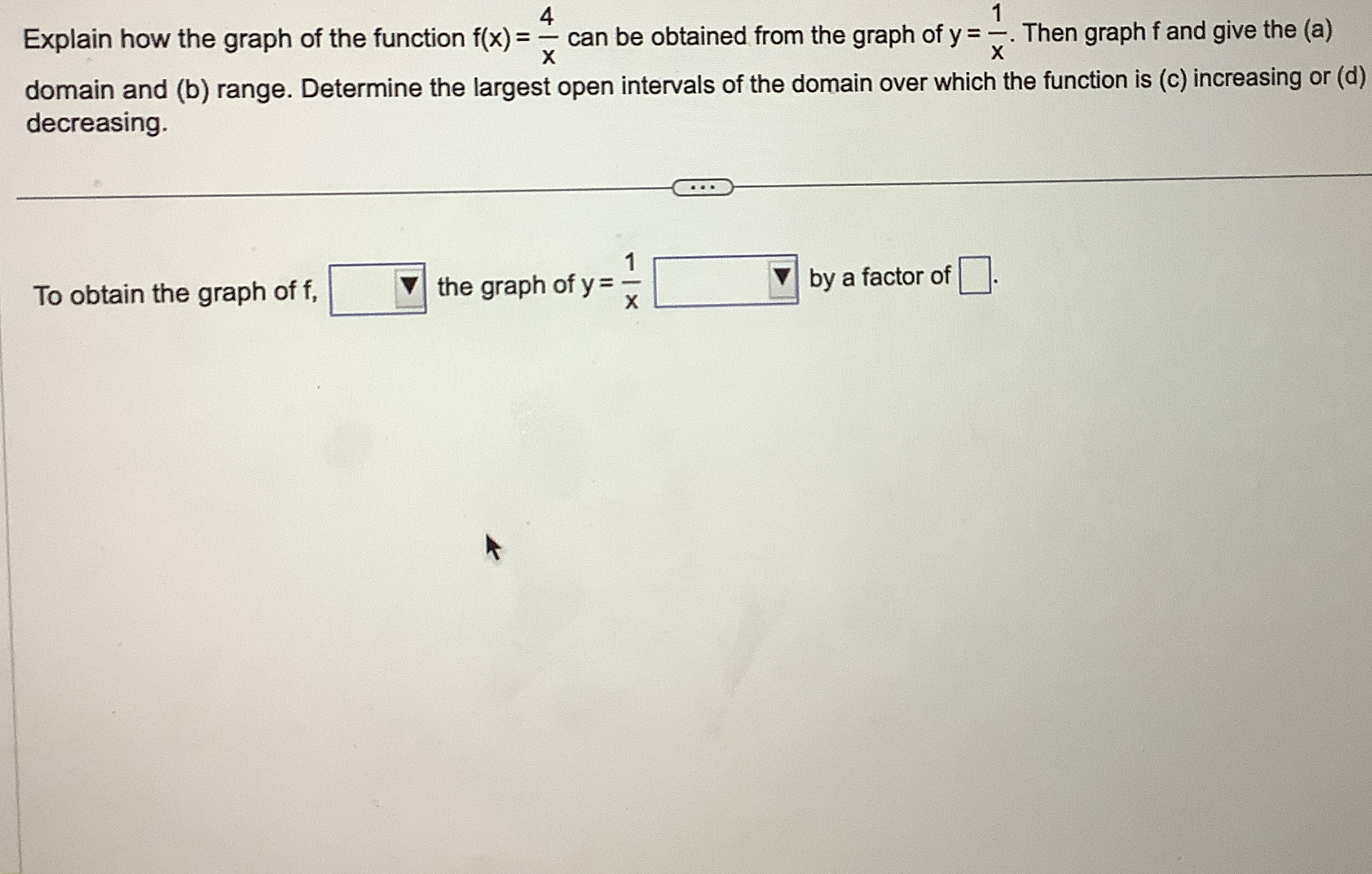 Solved Explain how the graph of the function f(x)=4x ﻿can be | Chegg.com