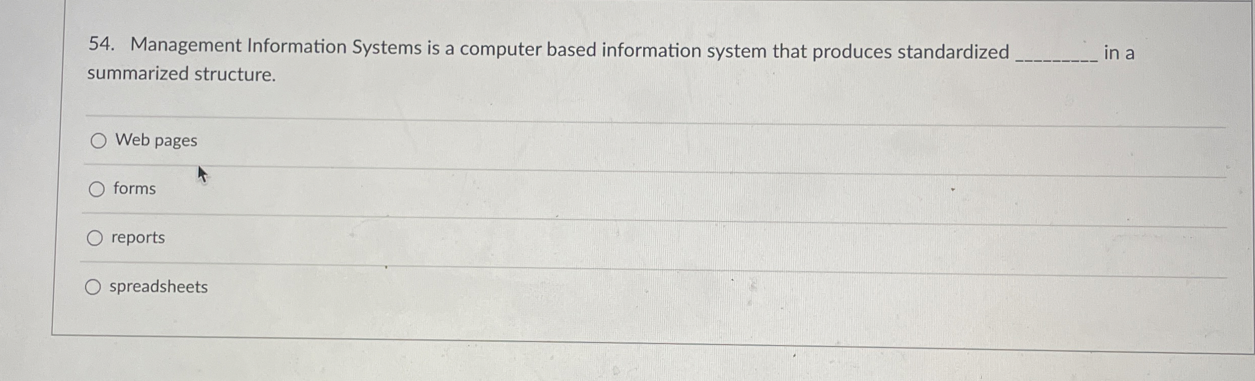 Solved Management Information Systems is a computer based | Chegg.com