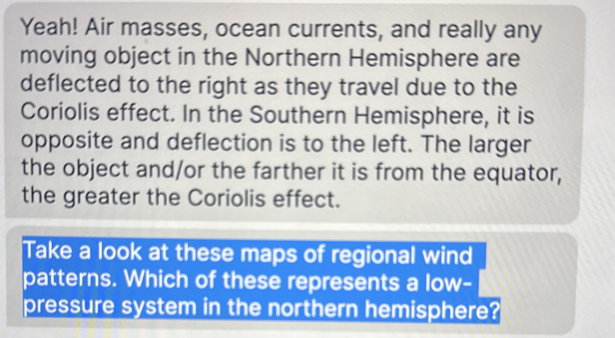 Solved Yeah! Air masses, ocean currents, and really any | Chegg.com