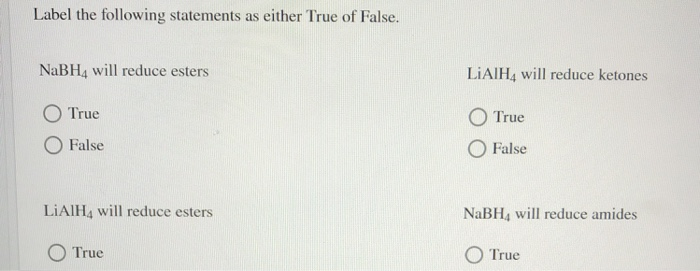 Solved Label the following statements as either True of | Chegg.com