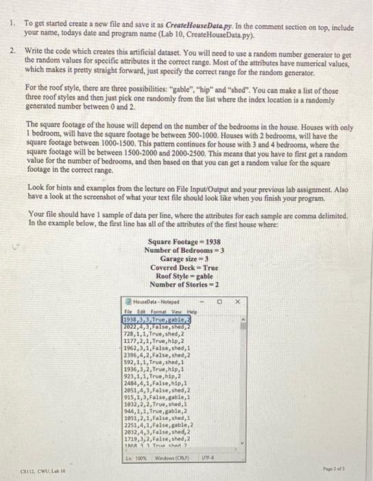 Solved Cs 112 Intro To Data Science With Python Lab 10 9290