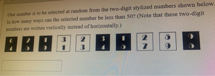 Solved One number is to be selected at random from the | Chegg.com