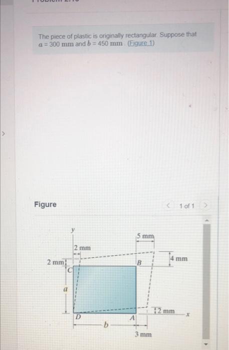 Solved The piece of plastic is originally rectangular. | Chegg.com