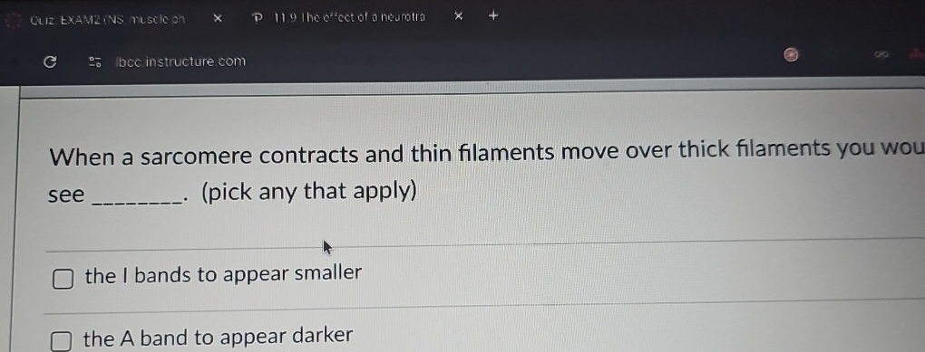 Solved When a sarcomere contracts and thin filaments move | Chegg.com