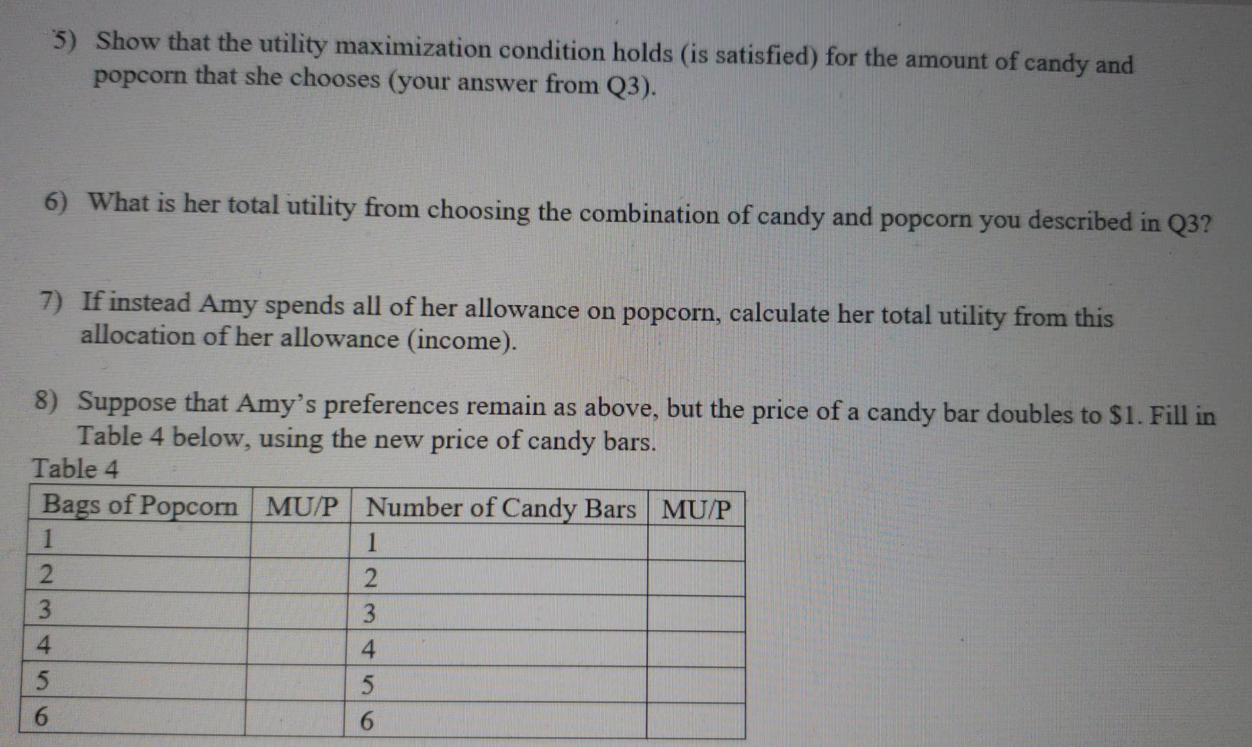 5) Show that the utility maximization condition holds | Chegg.com