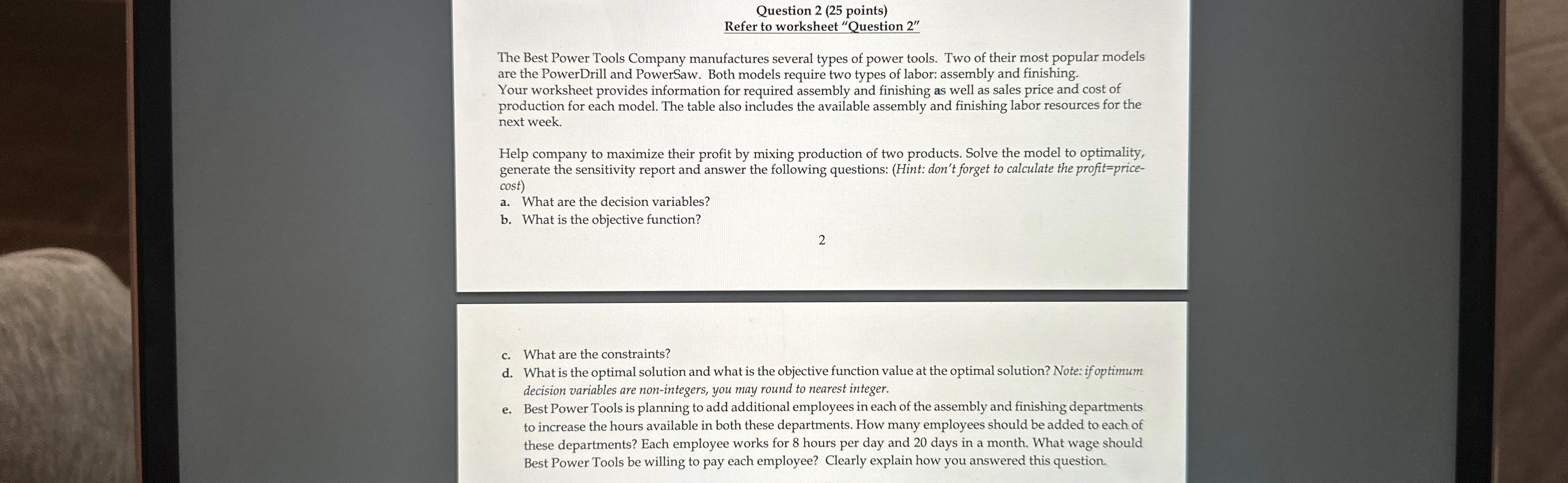 Solved Question 2 (25 points)Refer to worksheet Solved Question 2 (25 points)Refer to worksheet