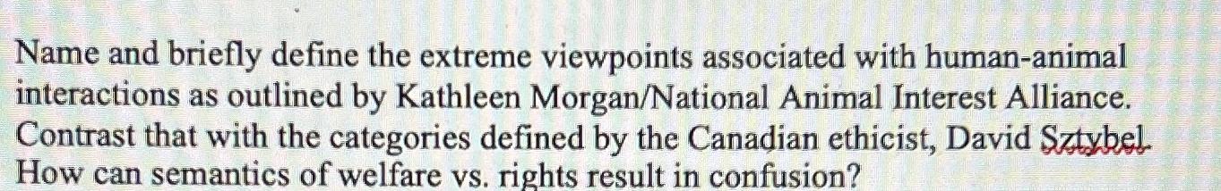 Solved Name and briefly define the extreme viewpoints | Chegg.com