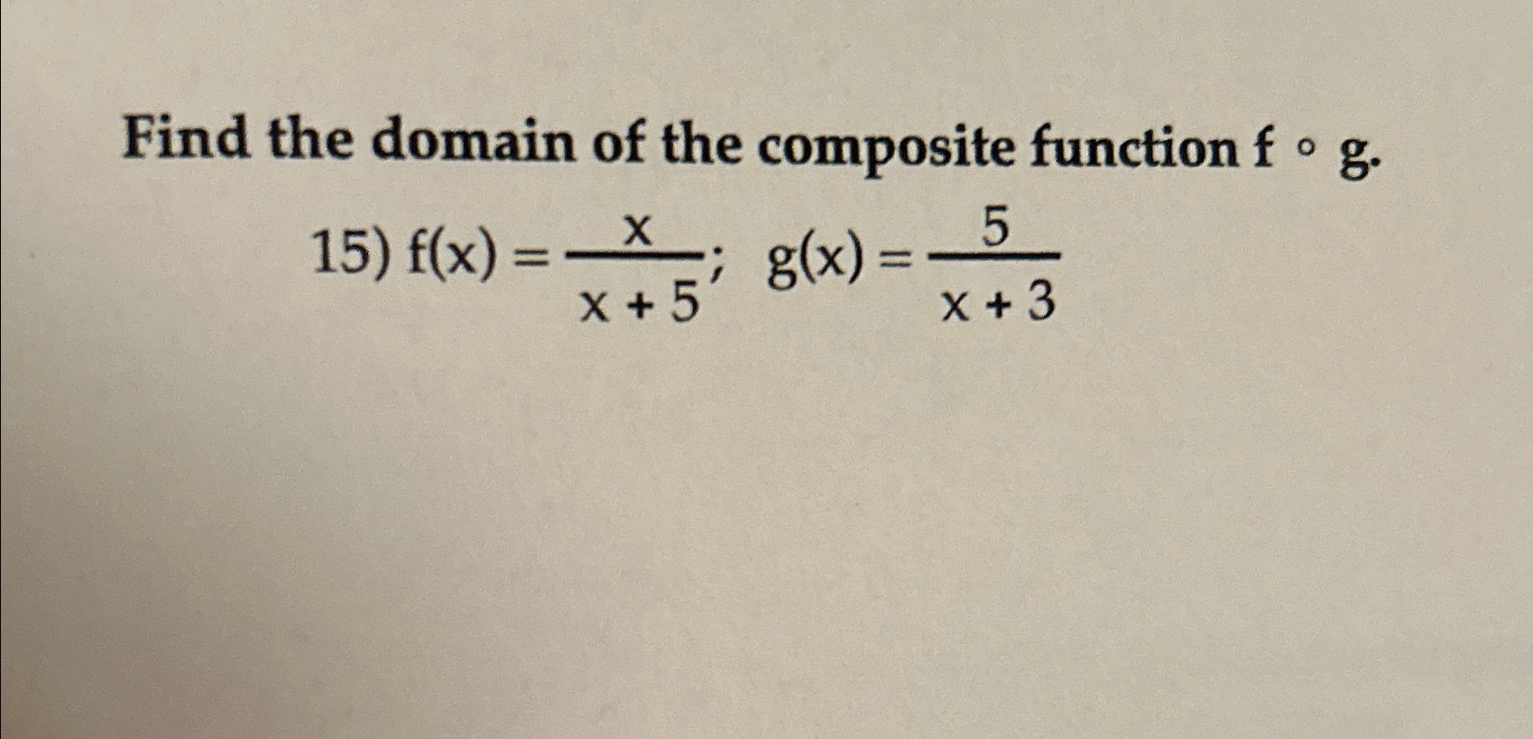 Solved Find the domain of the composite function | Chegg.com