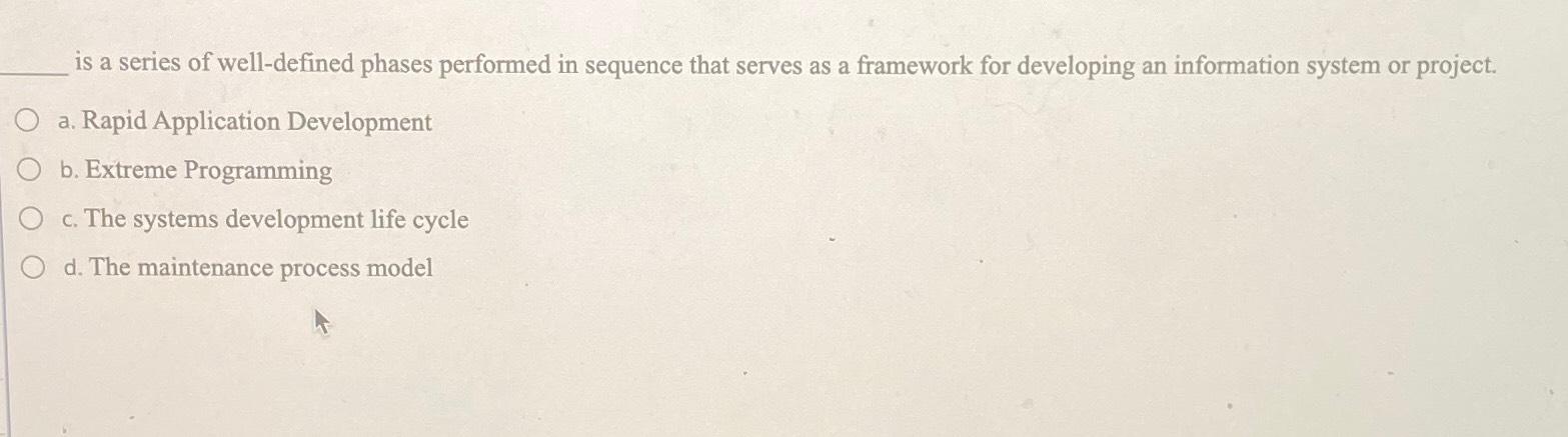 Solved is a series of well-defined phases performed in | Chegg.com