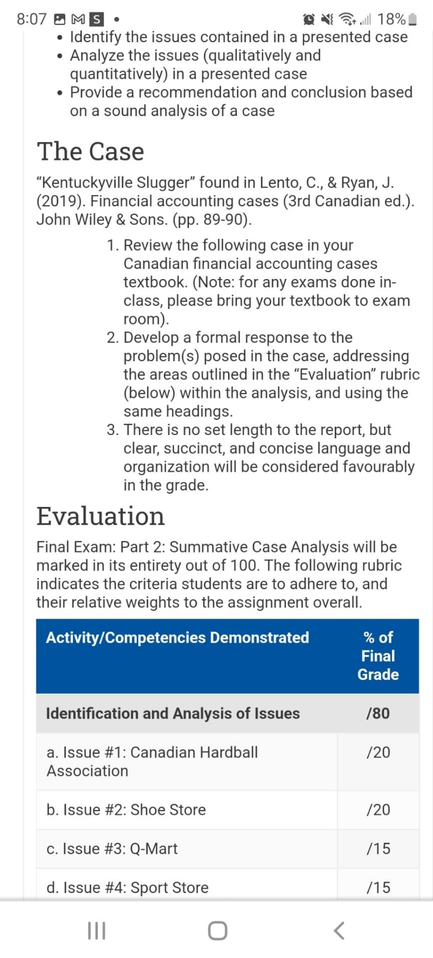 Part 2 consists of a summative case analysis | Chegg.com