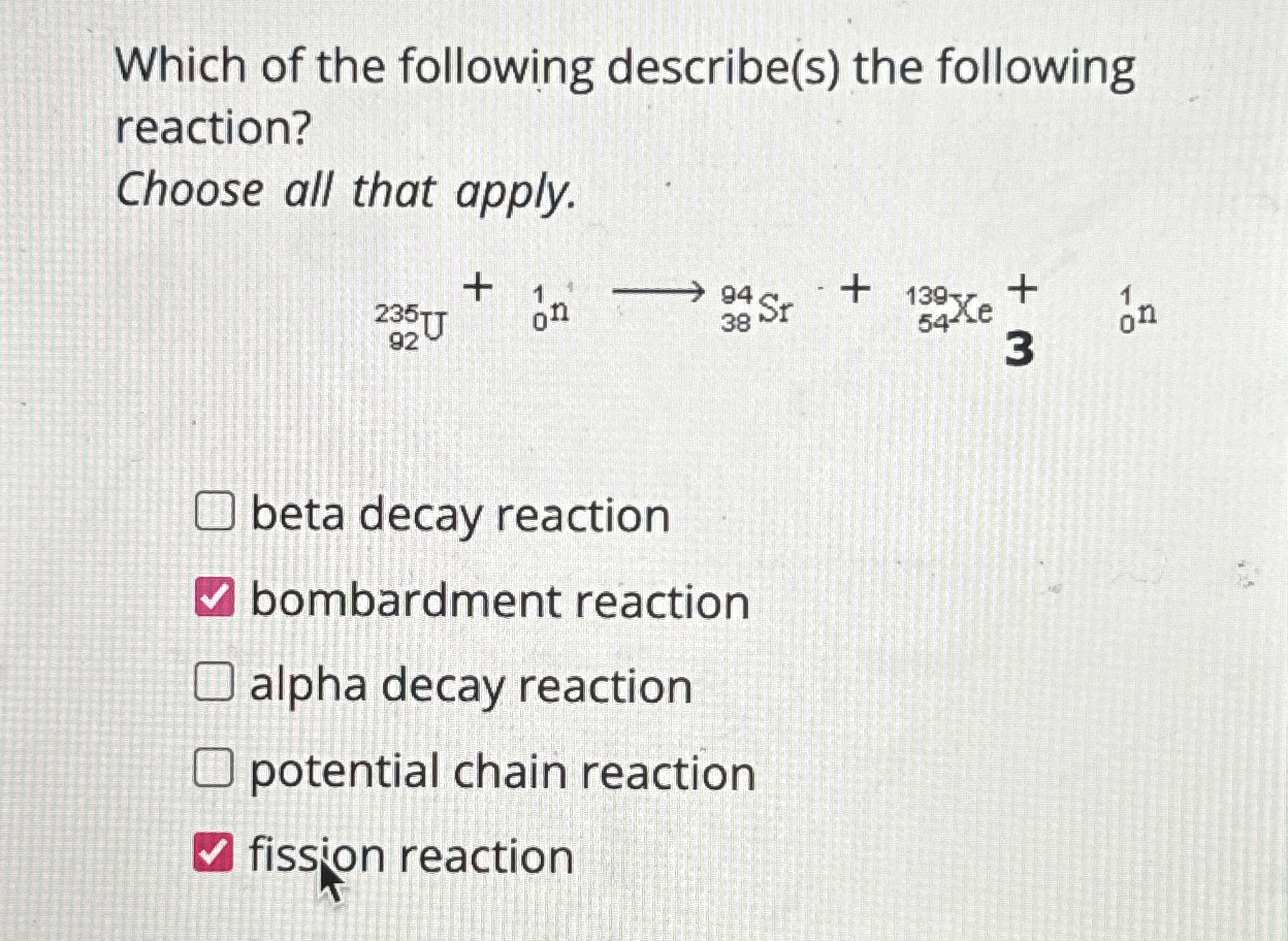 Solved Which of the following describe(s) ﻿the following | Chegg.com